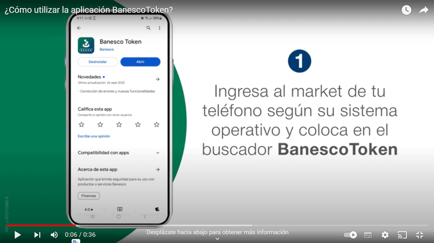 ¿Cómo utilizar la App BanescoToken?